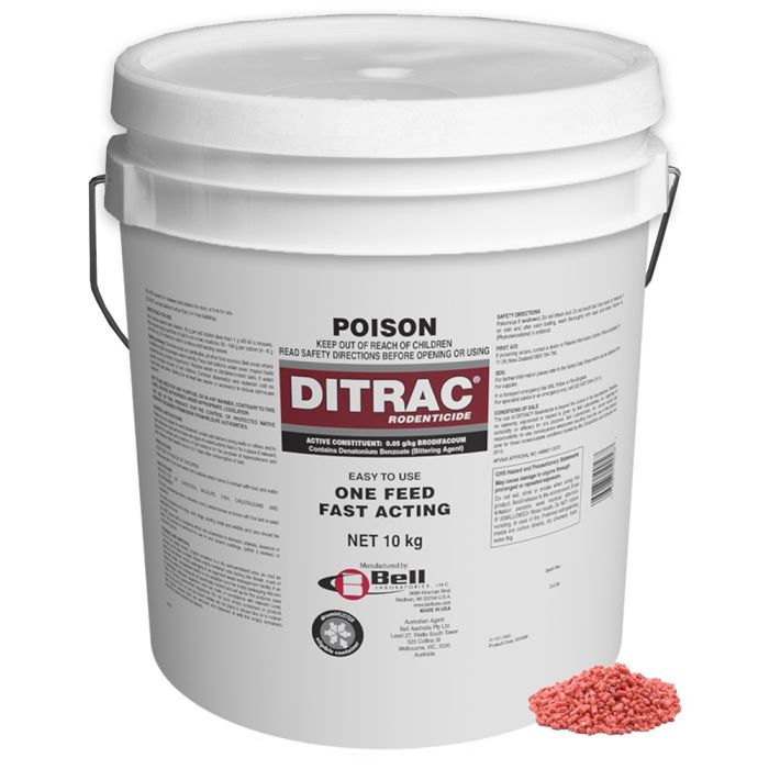 Ditrac Pellets Rodenticide 10kg | Shop Globe Pest Control Supplies